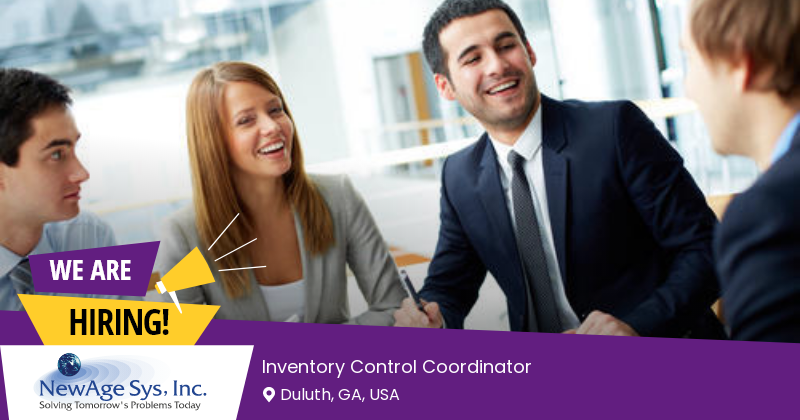 NewAgeSys Inc | Inventory Control Coordinator
