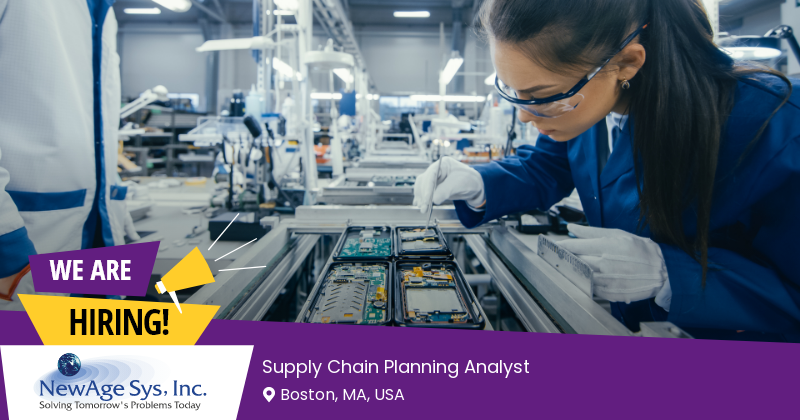 NewAgeSys Inc | Supply Chain Planning Analyst